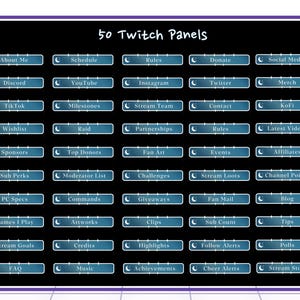 Blue Twitch Stream Screens Overlays Package Twitch Animated Vtuber ...