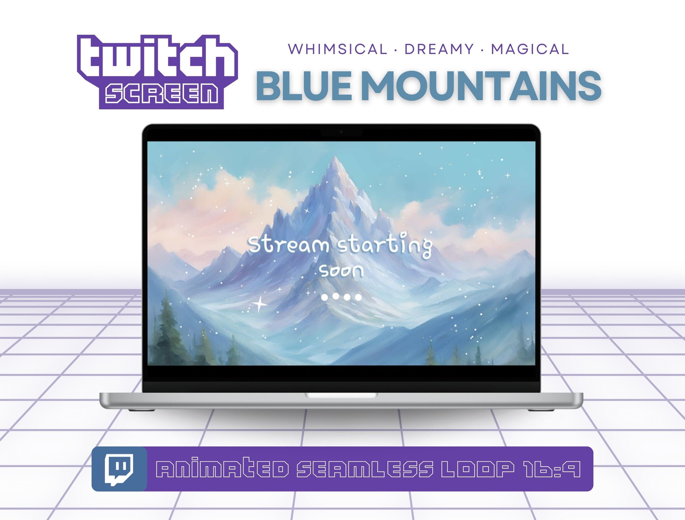 Twitch Stream Screens Overlays Package Twitch Animated Vtuber ...