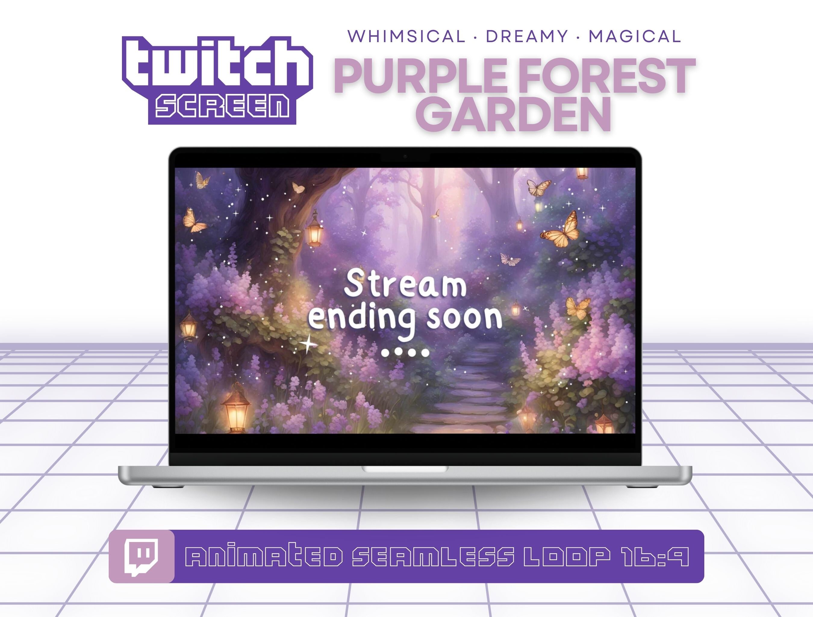 Twitch Stream Screens Overlays Package Twitch Animated Vtuber ...