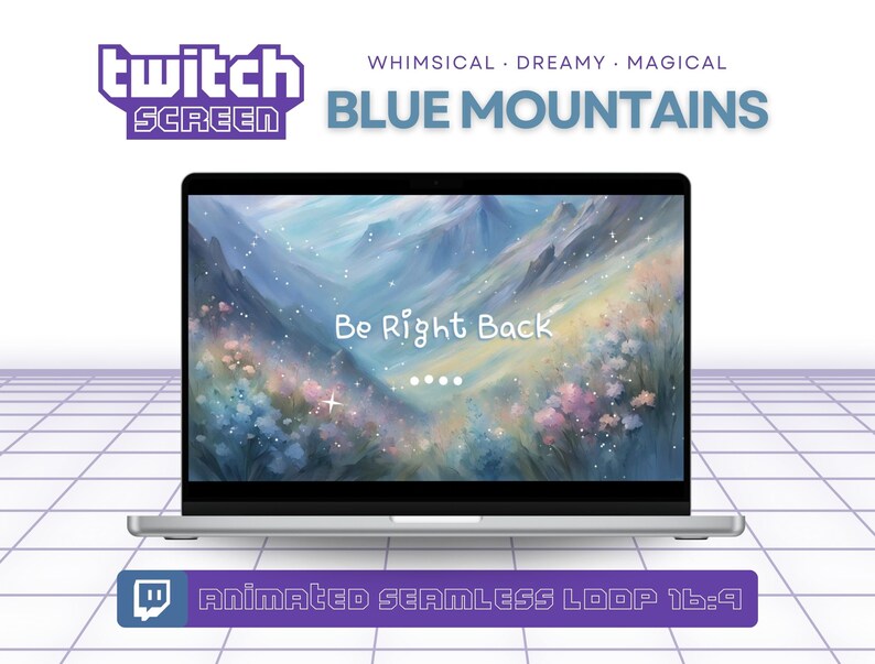 Twitch Stream Screens Overlays Package Twitch Animated Vtuber ...