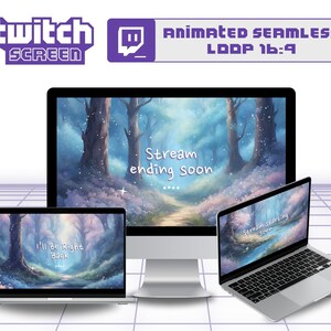 Twitch Stream Screens Overlays Package Twitch Animated Vtuber ...
