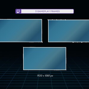 Blue Twitch Stream Screens Overlays Package Twitch Animated Vtuber ...