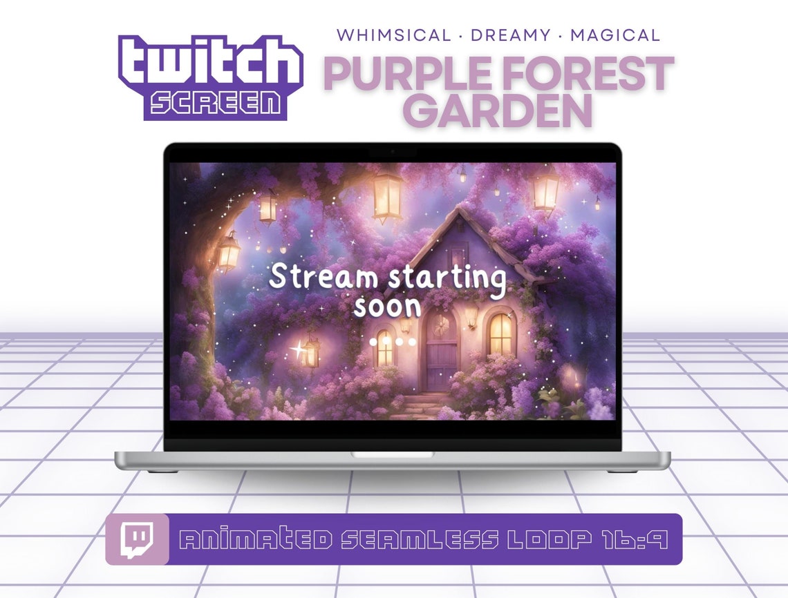Twitch Stream Screens Overlays Package Twitch Animated Vtuber ...