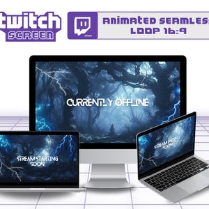 DARK Twitch Stream Screens Halloween Overlay Package Animated Vtuber ...