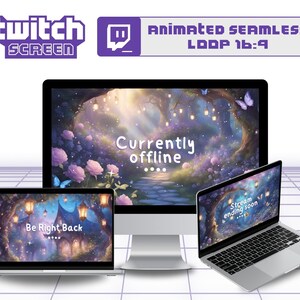 Twitch Stream Screens Overlays Package Twitch Animated Vtuber ...
