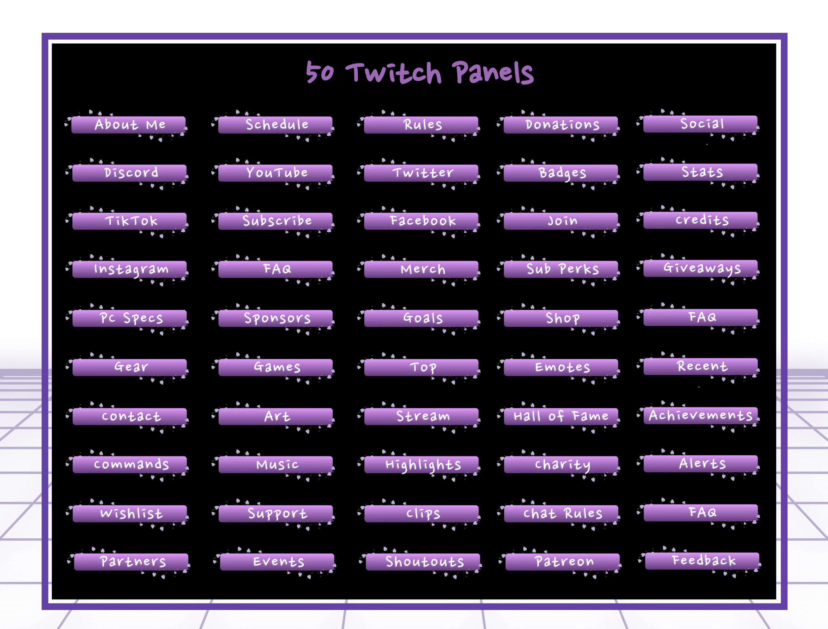 Twitch Stream Screens Overlays Package Twitch Animated Vtuber ...