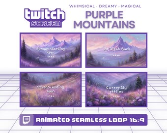 Twitch Stream Screens Overlays Package Twitch Animated Vtuber Background Animated Stream Screens ...