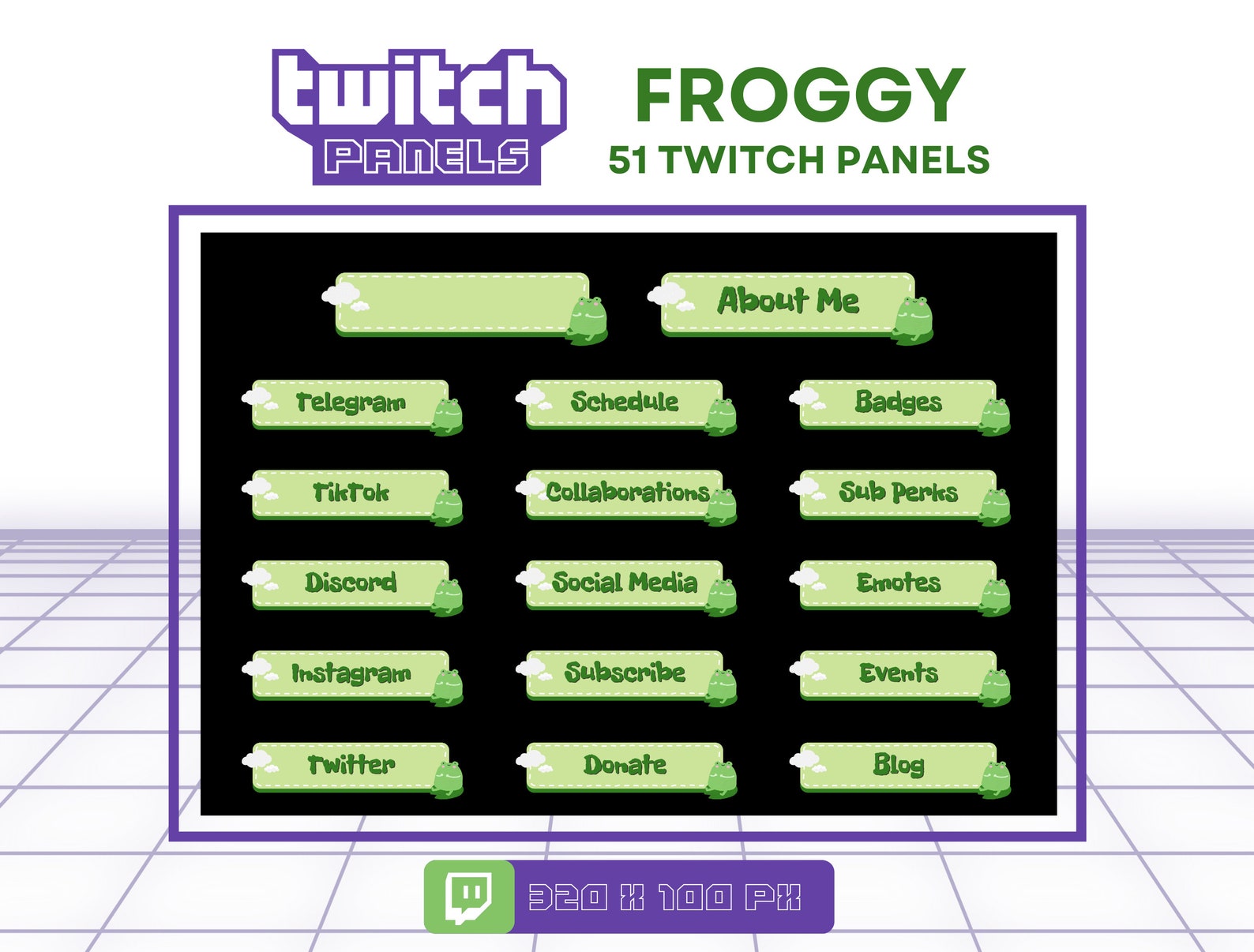 Twitch Stream Screens Overlays Package Twitch Animated Vtuber ...