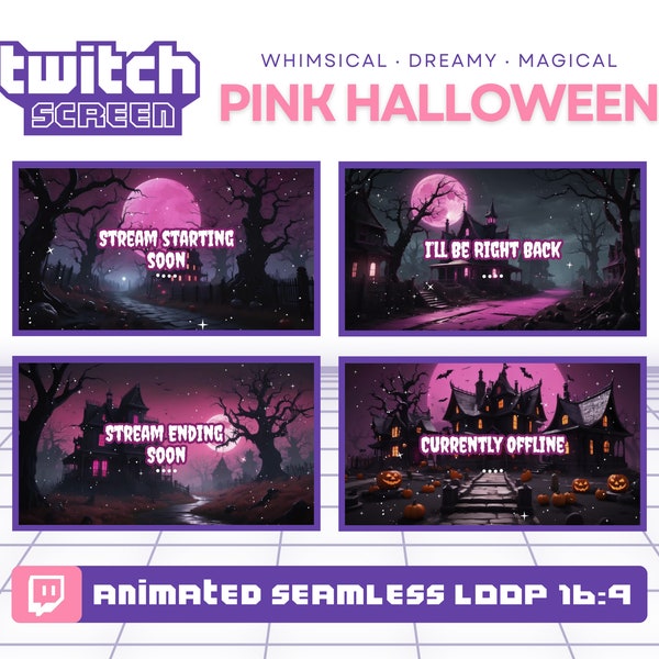 Blue Twitch Stream Screens Overlays Package Twitch Animated Vtuber ...