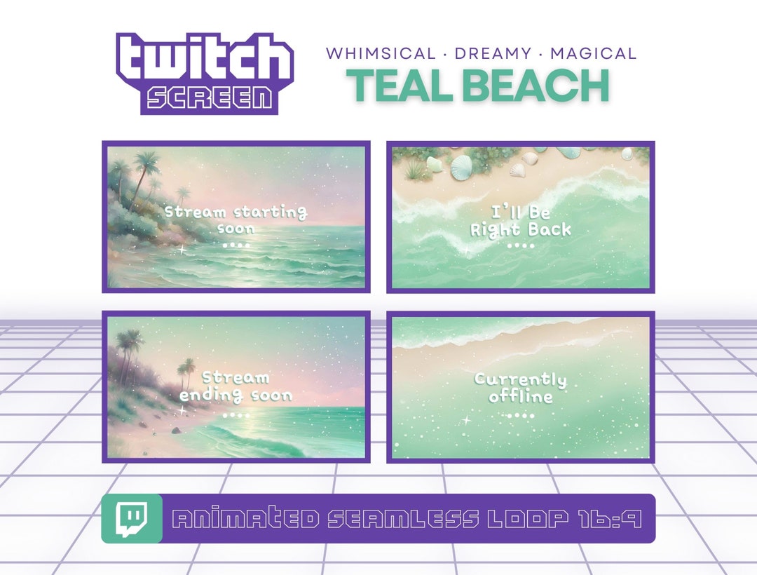 Twitch Stream Screens Overlays Package Twitch Animated Vtuber Background Animated Stream Screens ...