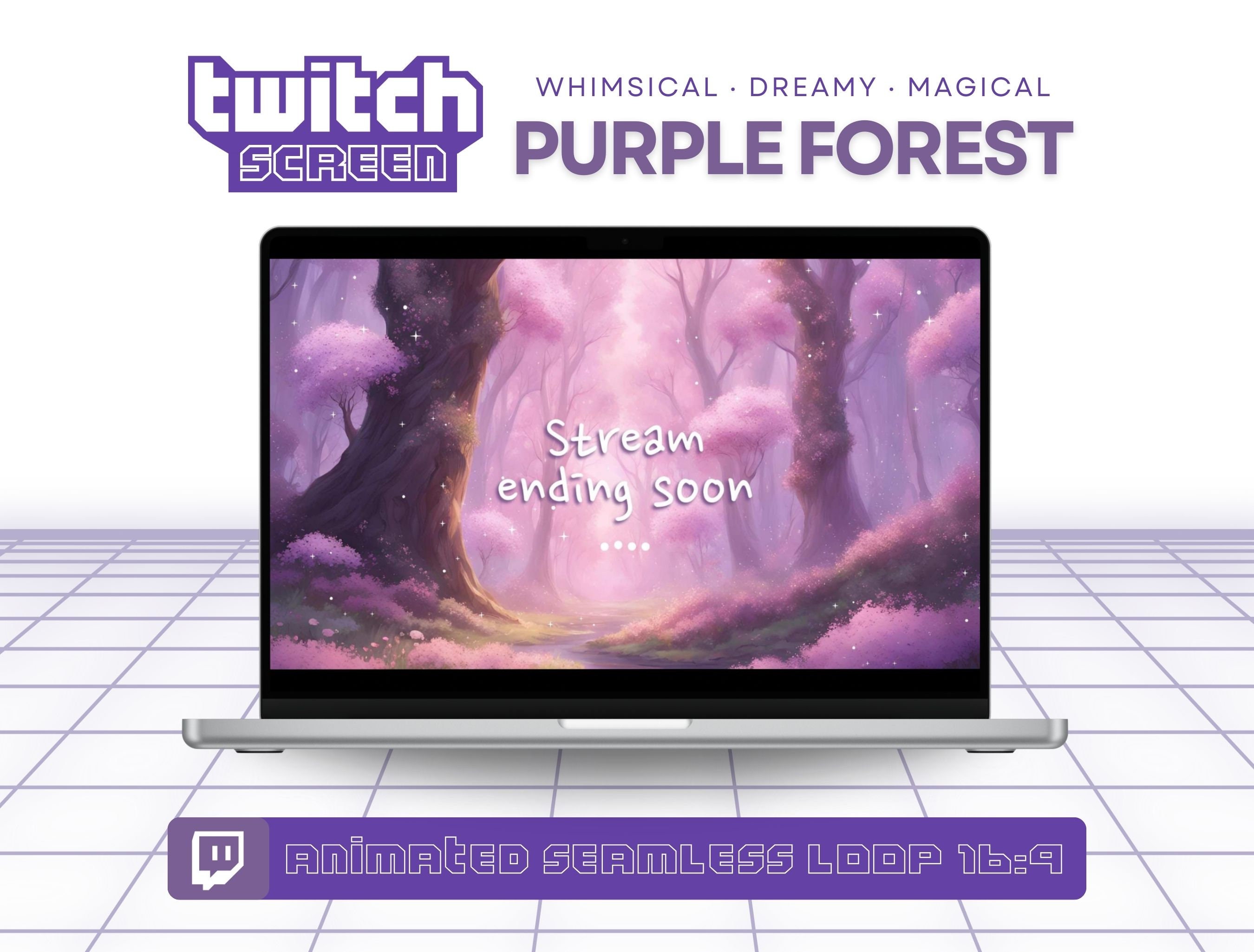 Twitch Stream Screens Overlays Package Twitch Animated Vtuber ...