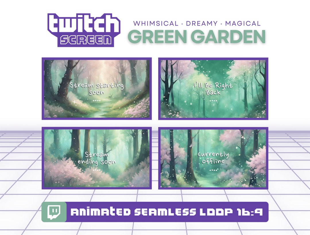 Cozy Twitch Overlay Animated Vtuber Background Cottagecore Twitch ...