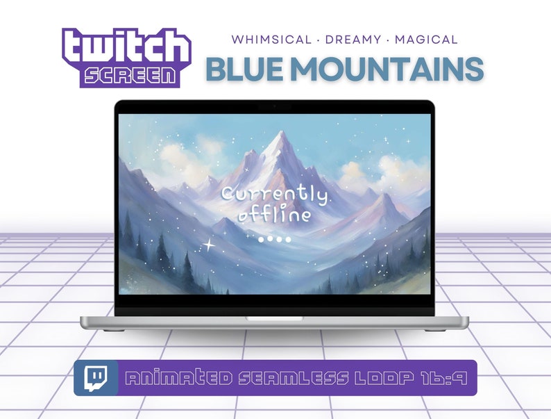 Twitch Stream Screens Overlays Package Twitch Animated Vtuber ...