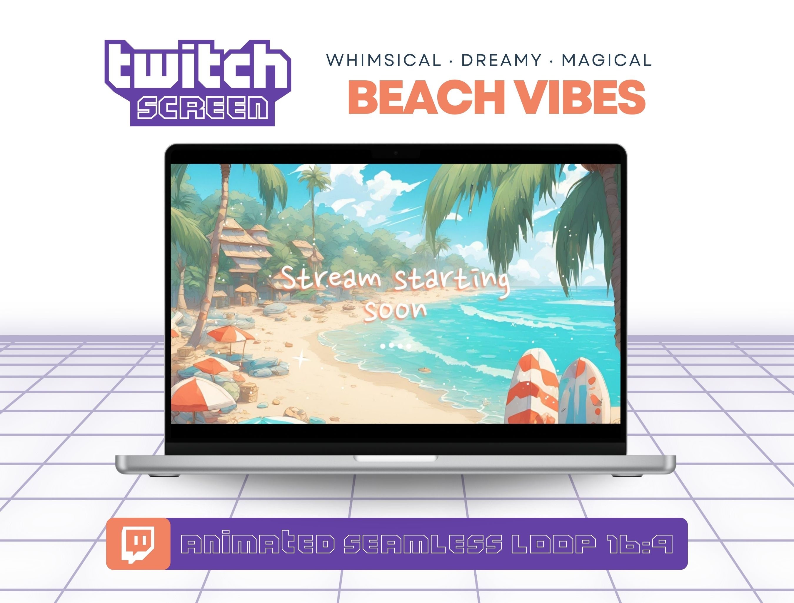 Twitch Stream Screens Overlays Package Twitch Animated Vtuber Background Animated Stream Screens ...