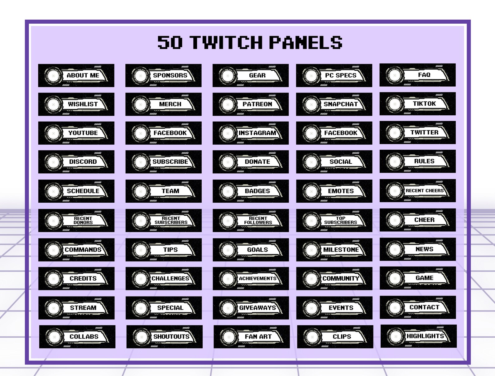 Twitch Stream Screens Overlays Package Twitch Animated Vtuber ...