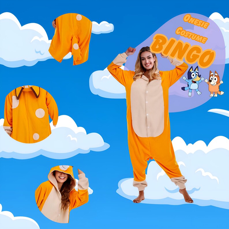 Bluey Bingo Onesie for Kids Adults Family Matching Pajamas Bluey ...