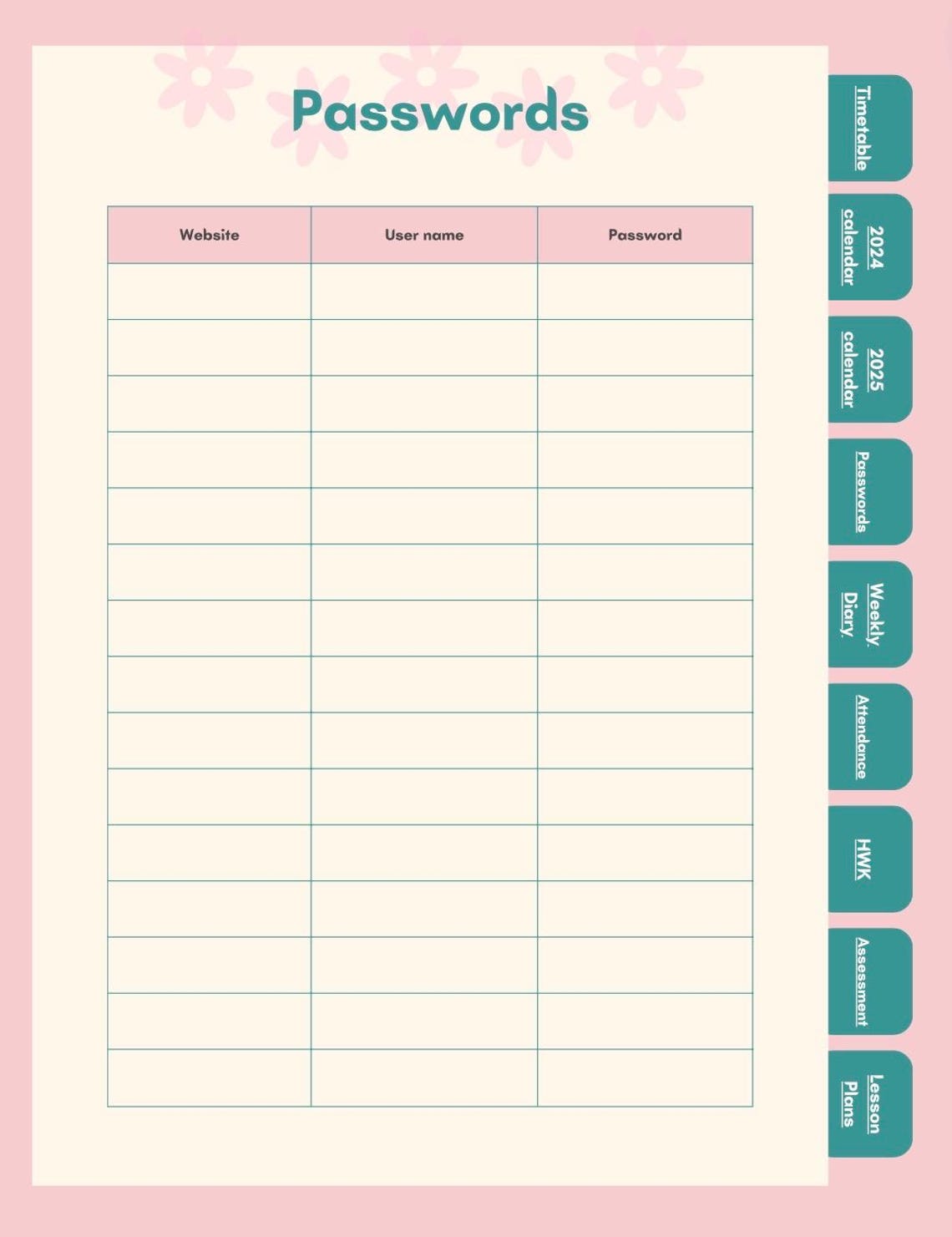 Digial Teacher Planner, 2024-2025, Back to School Academic Organiser ...