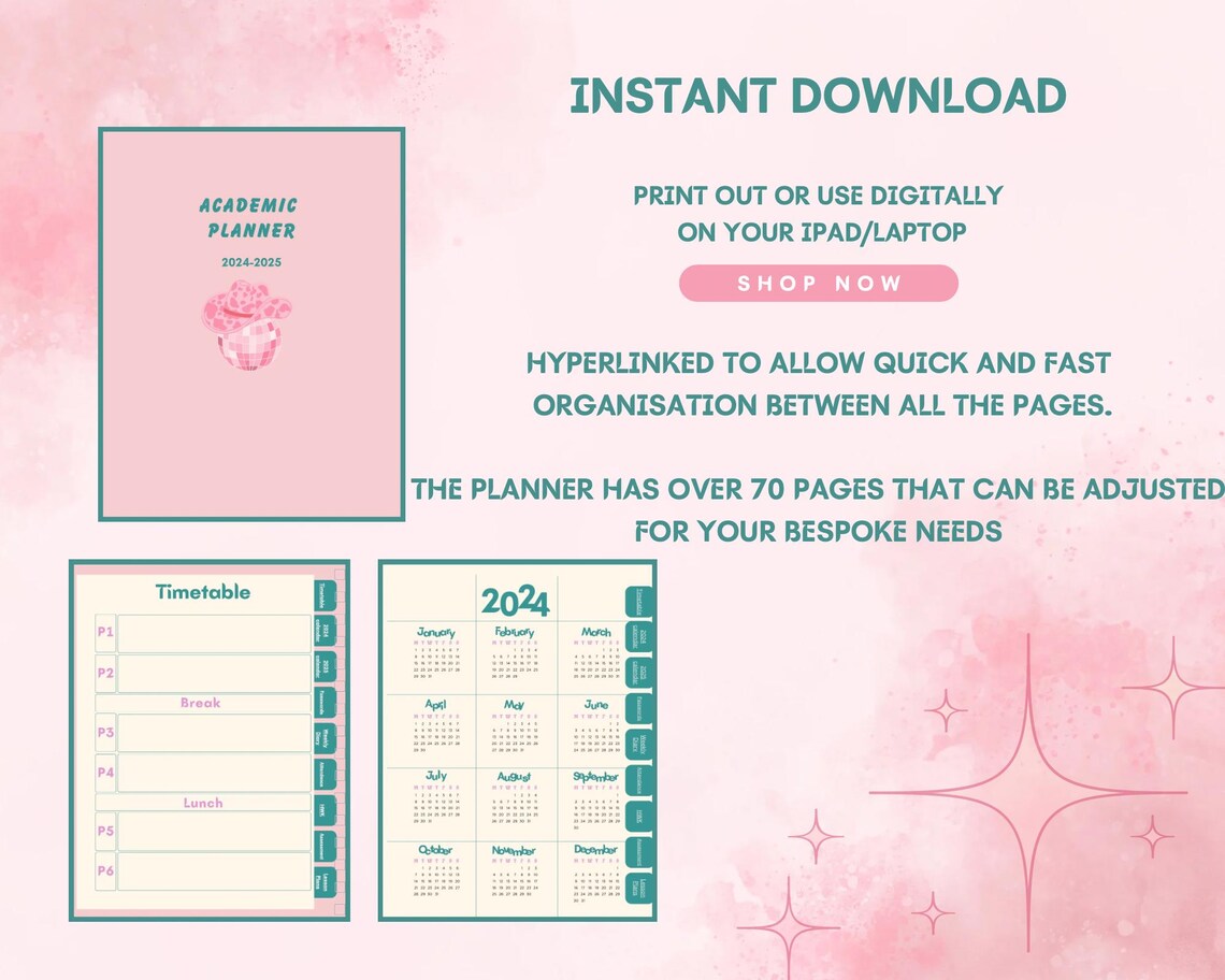 Digial Teacher Planner, 2024-2025, Back to School Academic Organiser ...