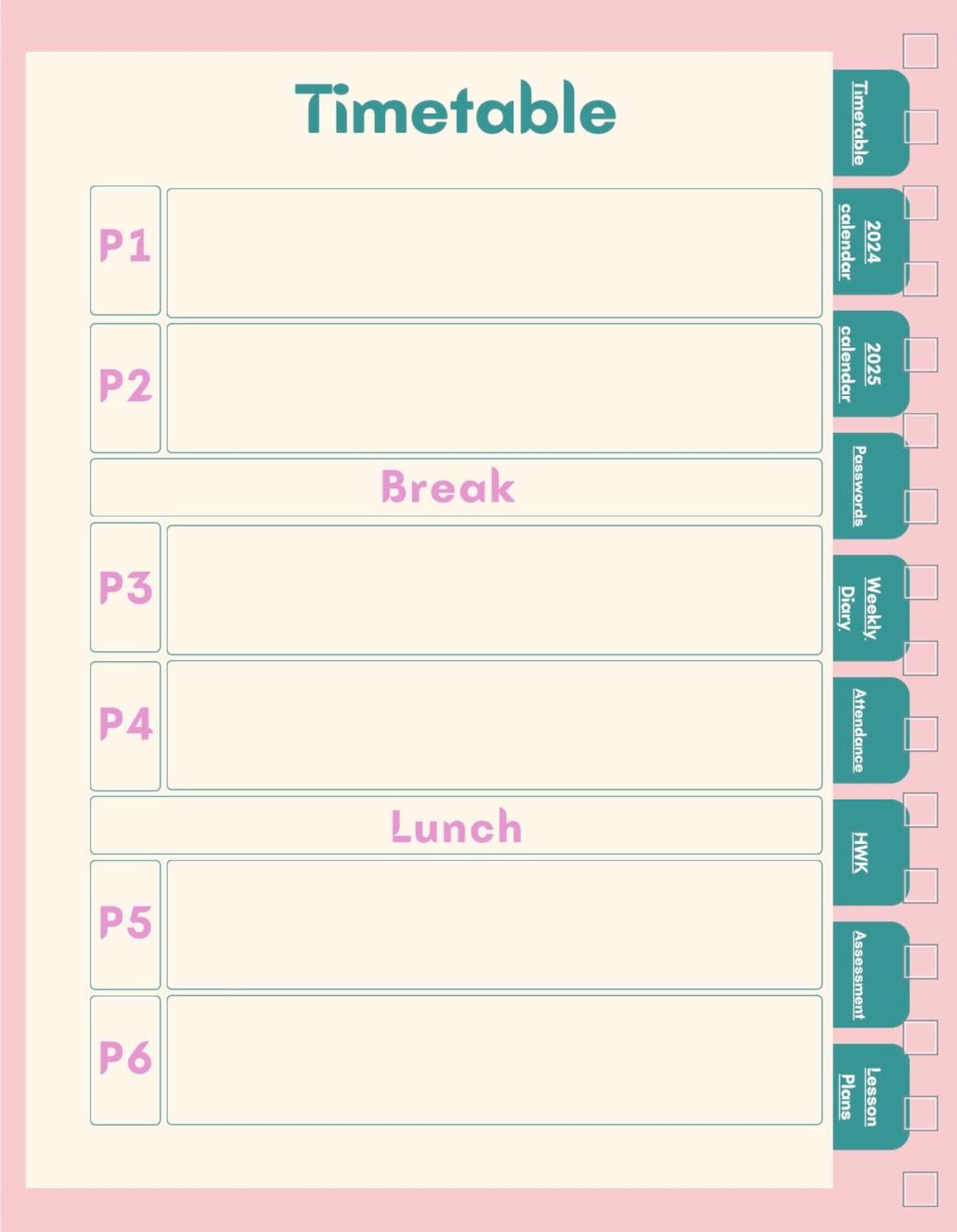 Digial Teacher Planner, 2024-2025, Back to School Academic Organiser ...