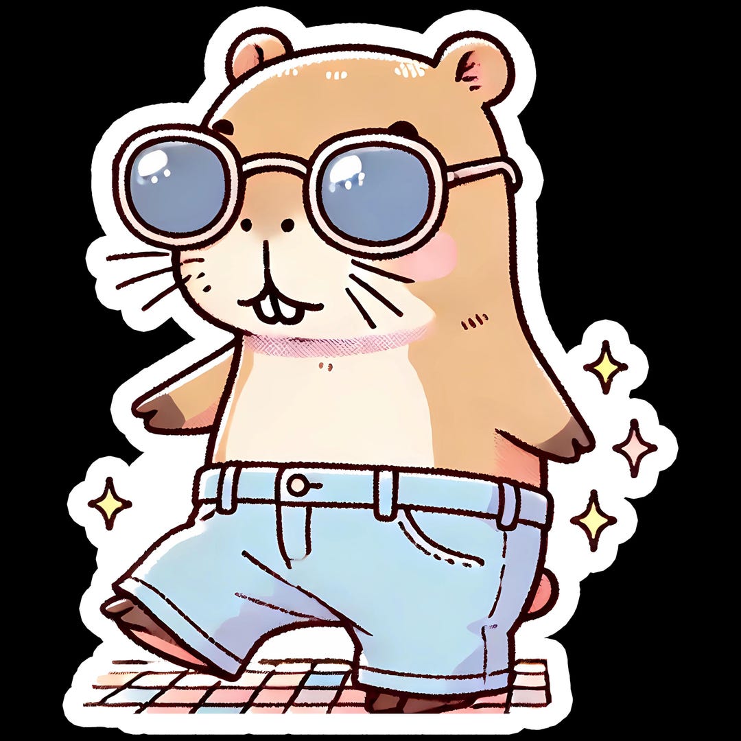 Funny Capybara Disco Sticker, Waterproof Car Decal - Etsy