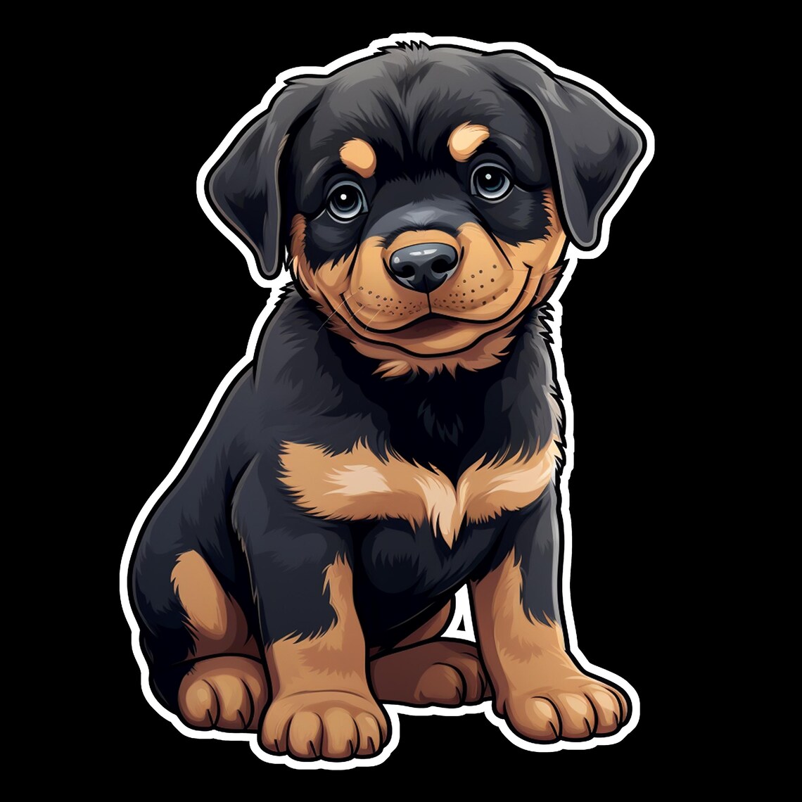 Rottweiler Dog Sticker, Waterproof Laptop Decal (3-inch) - Etsy