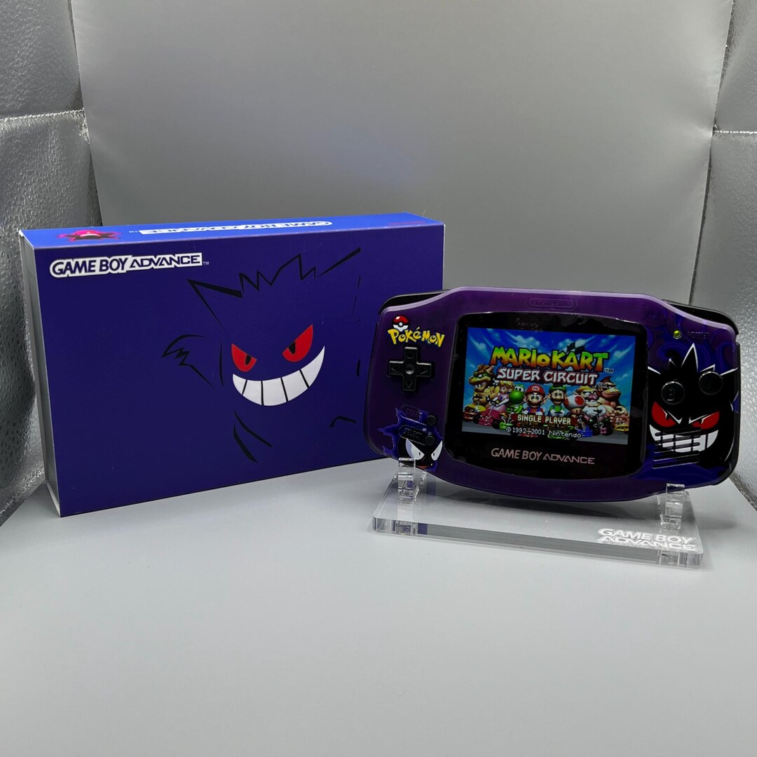 Gengar Themed Nintendo Game Boy Advance GBA With IPS Screen and ...