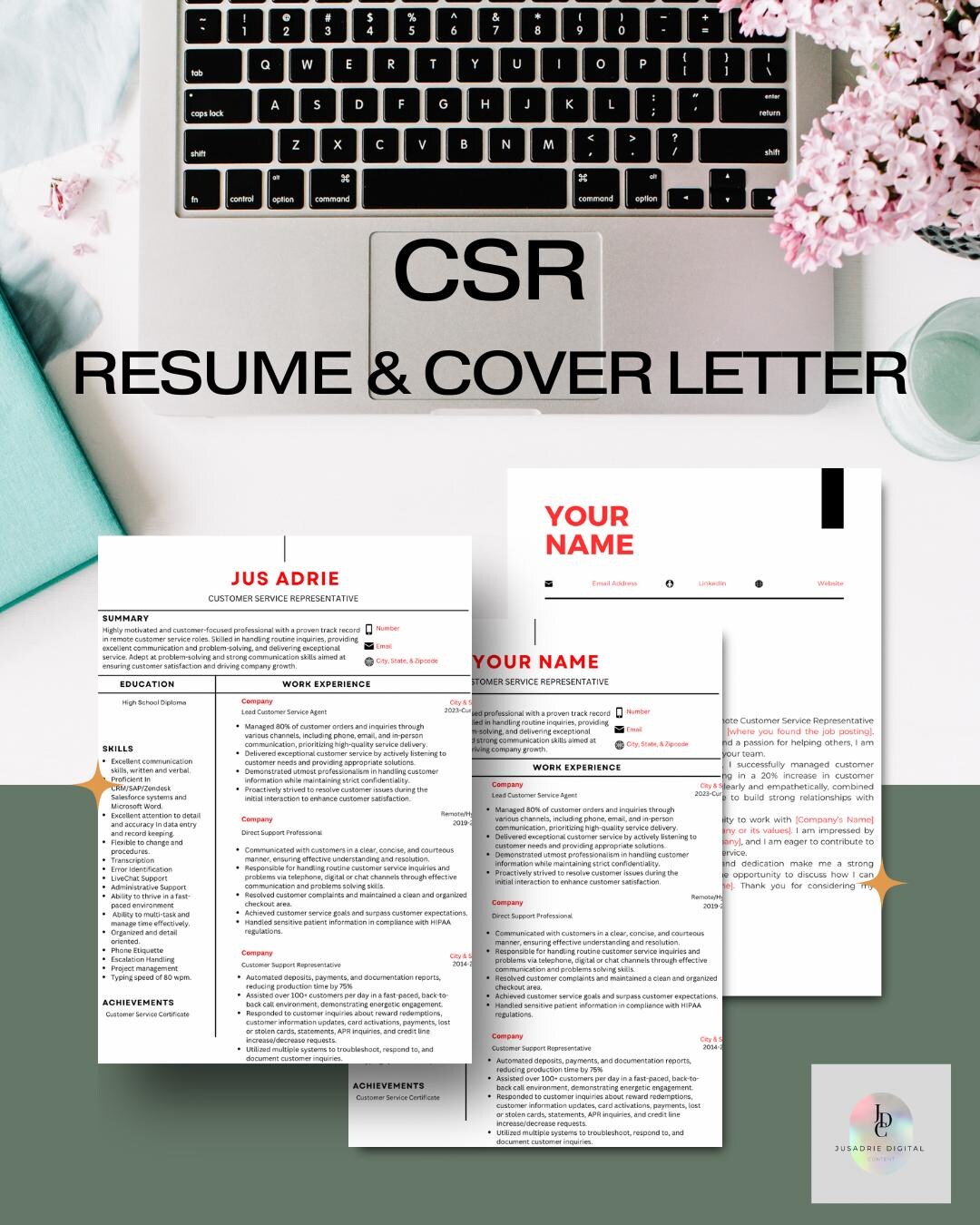 Standard CSR Resume - Etsy
