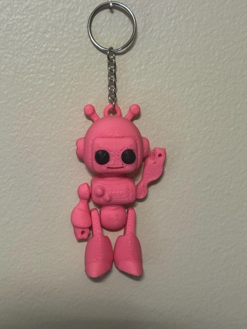 Flexible Robot Keychain – 3D Printed Fidget Toy – Articulated Robot Bag ...