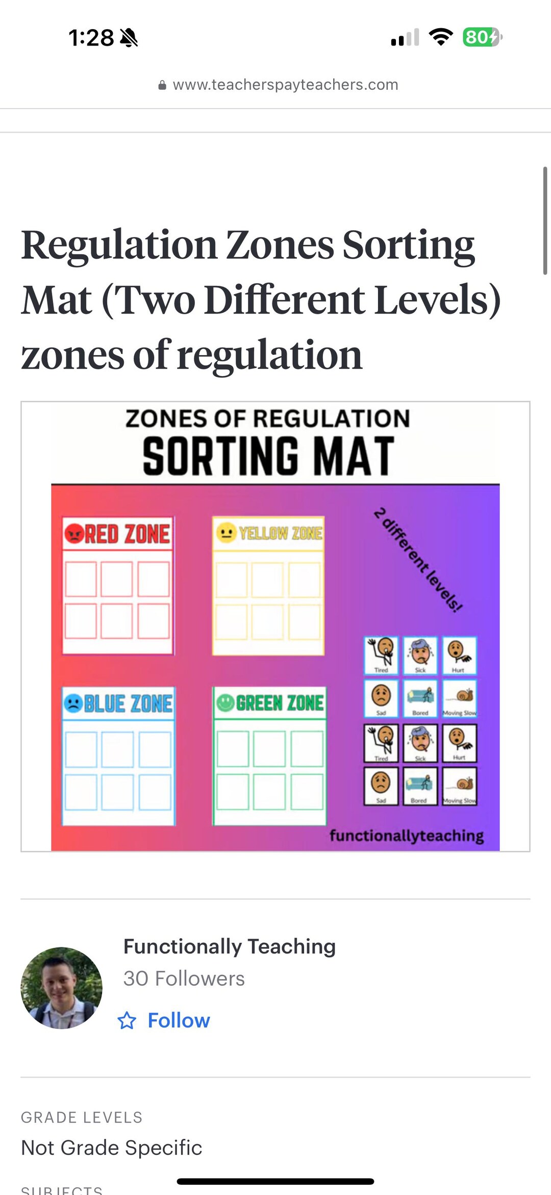 Zones of Regulation Sorting Mat two Different Levels - Etsy Australia