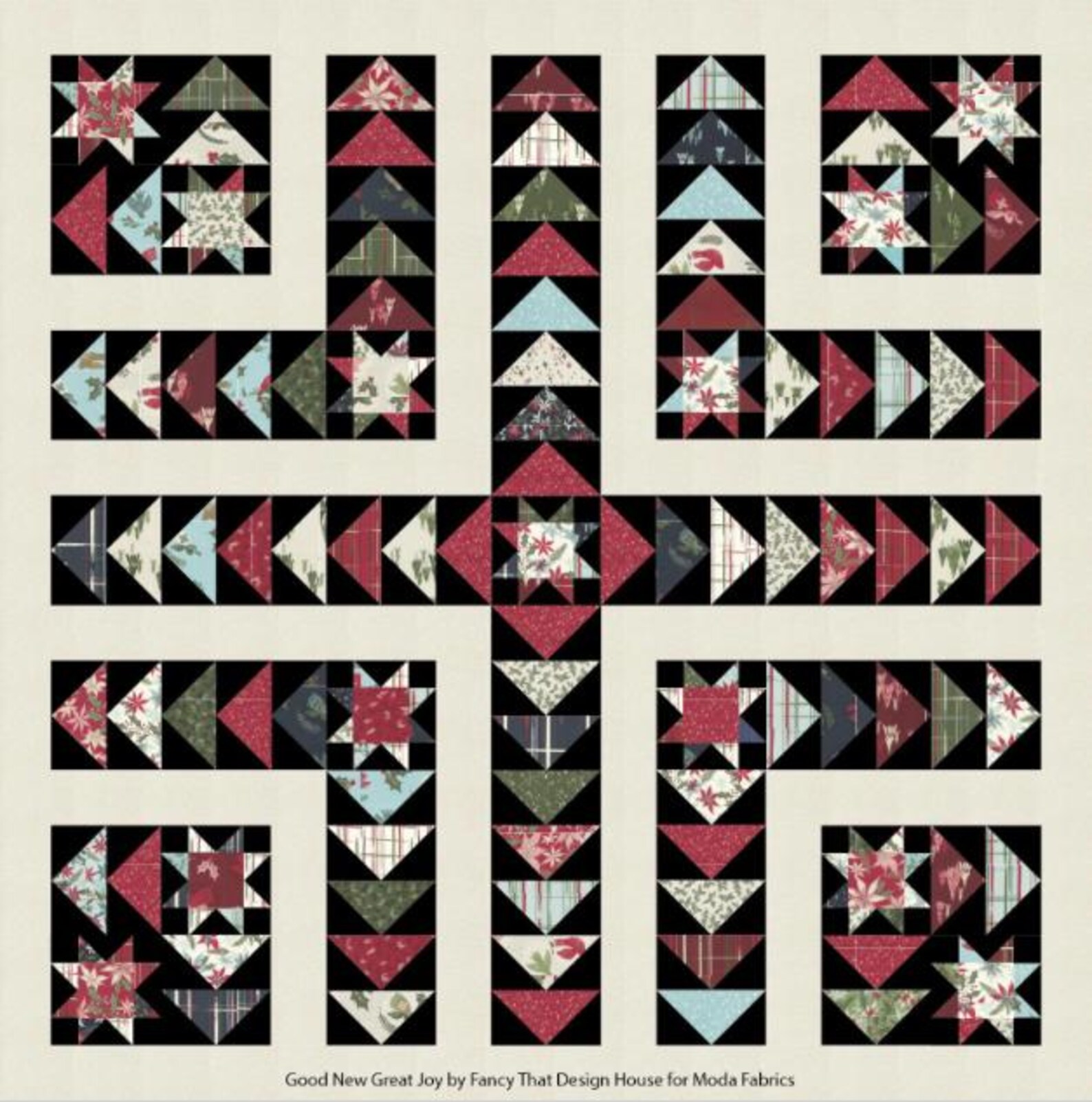 Modern Star Crossed Quilt Pattern, PDF Download, 80 X 80 Quilt Pattern ...