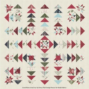 Modern Star Crossed Quilt Pattern, PDF Download, 80 X 80 Quilt Pattern for a Confident Beginner ...