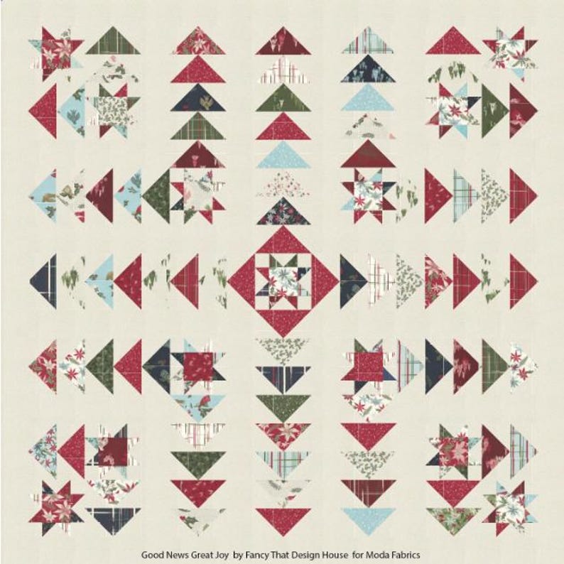 Modern Star Crossed Quilt Pattern, PDF Download, 80 X 80 Quilt Pattern ...