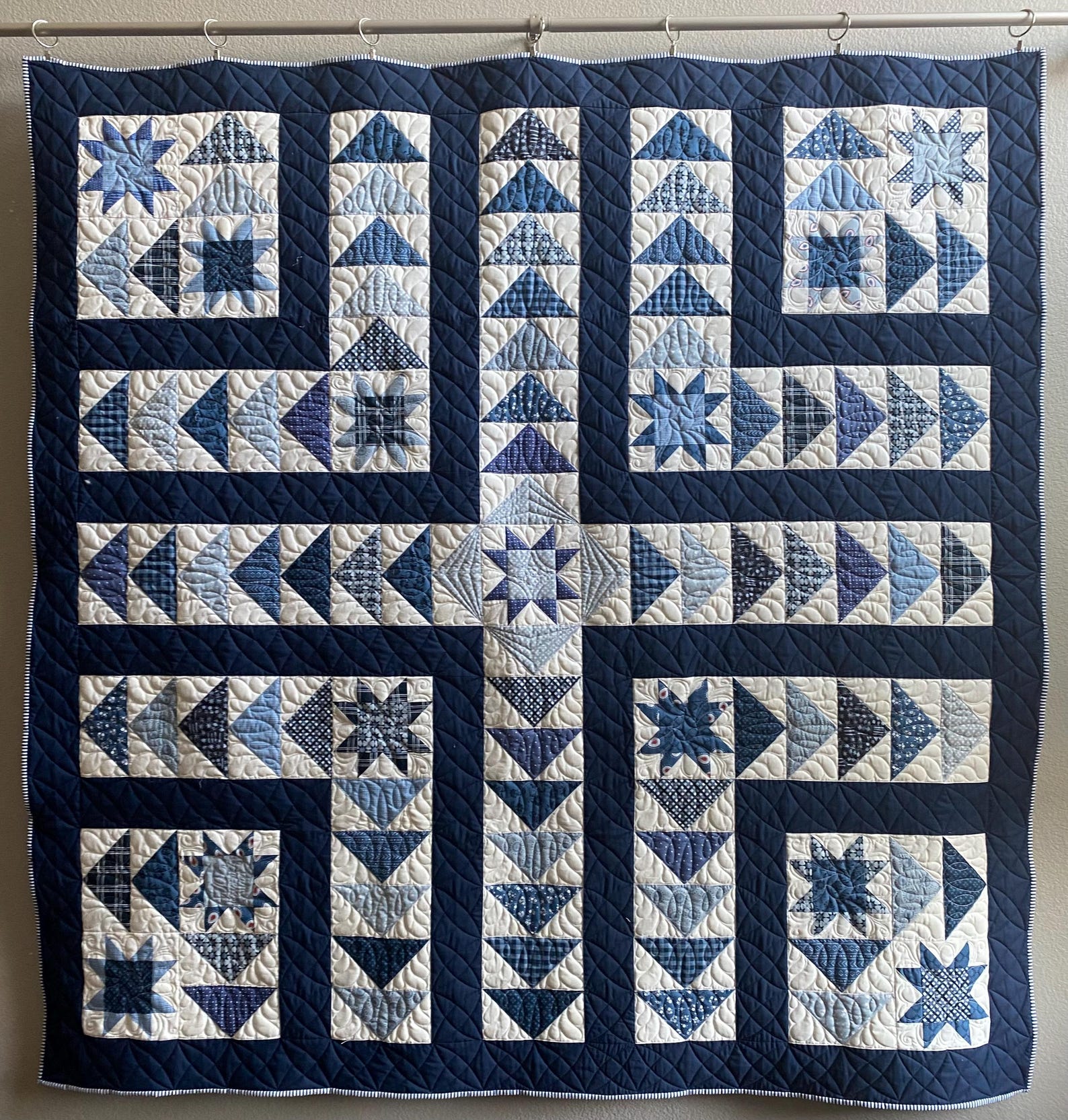 Goose Flight Modern Quilt Pattern PDF – 80x80 Stash Buster With Flying ...