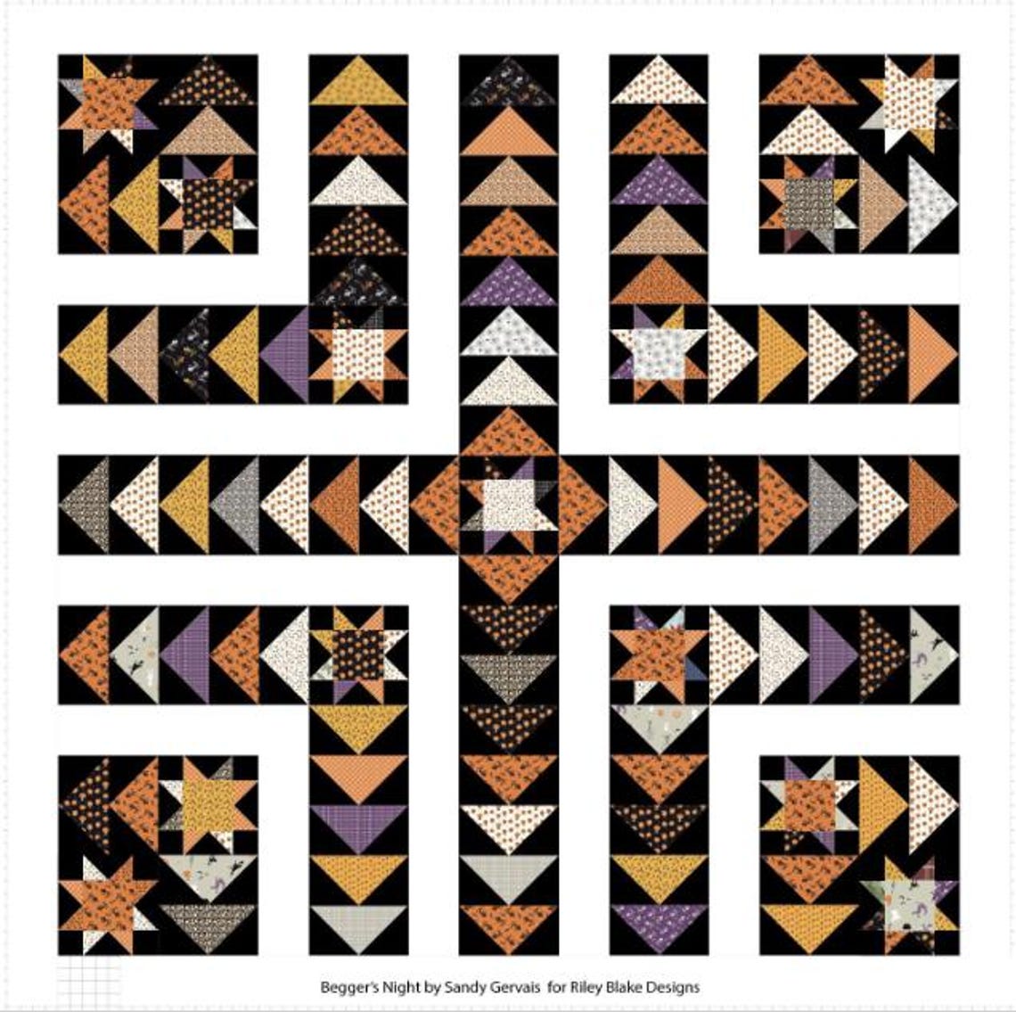 Goose Flight Modern Quilt Pattern PDF – 80x80 Stash Buster With Flying ...