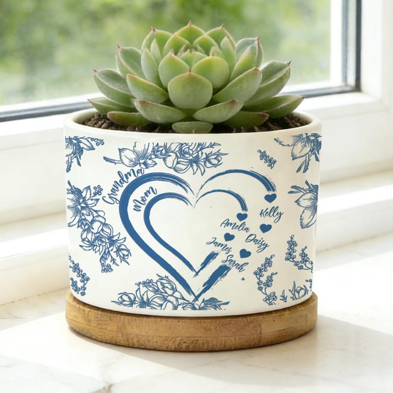 Ceramic Heart Plant Pot - Etsy