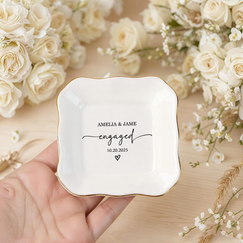 Wedding Gifts for Couples, Personalized Ring Dish, Bridal Shower Gift ...