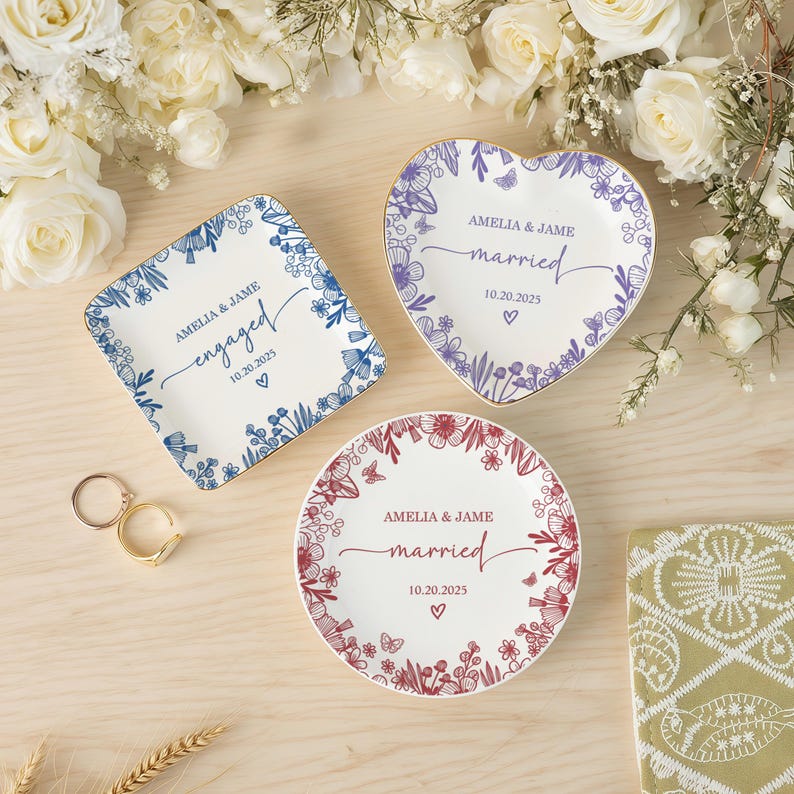 Wedding Gifts for Couples, Personalized Ring Dish, Bridal Shower Gift ...