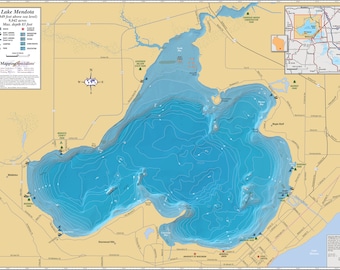 3D Petenwell Lake Wall Map - Etsy