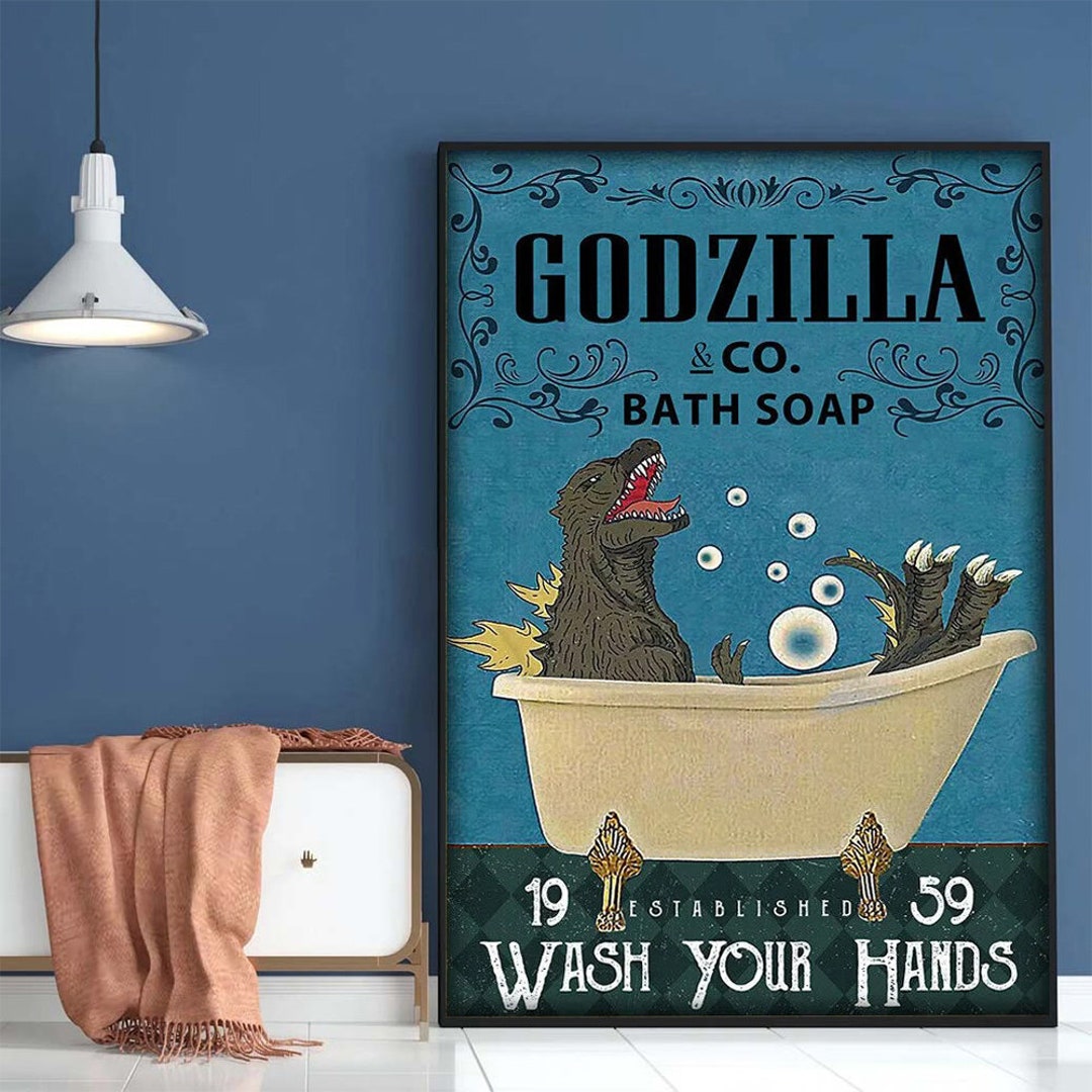 Godzilla Co Bath Soap Wash Your Hand Poster, Home Decor - Etsy