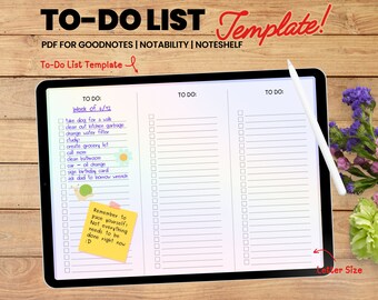 Digital Grocery List Planner Template Goodnotes, Notability, Noteshelf ...