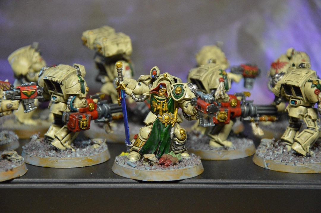 Set of 10 Painted Dark Angels Terminators Old Models Space Marines ...