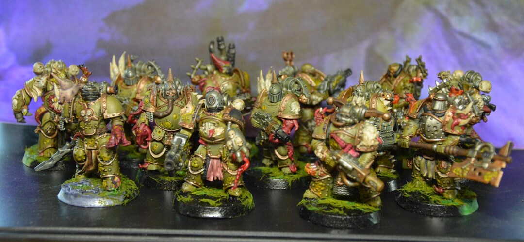Set of 13 Painted Death Guard Plague Marines Warhammer 40k - Etsy