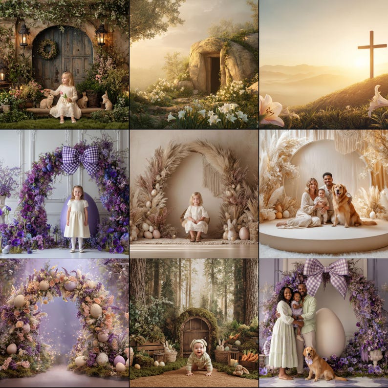 855+ Mega Bundle Easter Digital Backdrops | Spring Holiday Photography ...