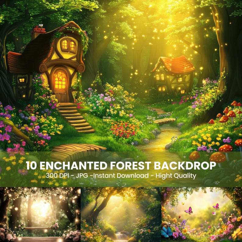 10 Enchanted Forest Backdrops for Photography – Magical Digital ...