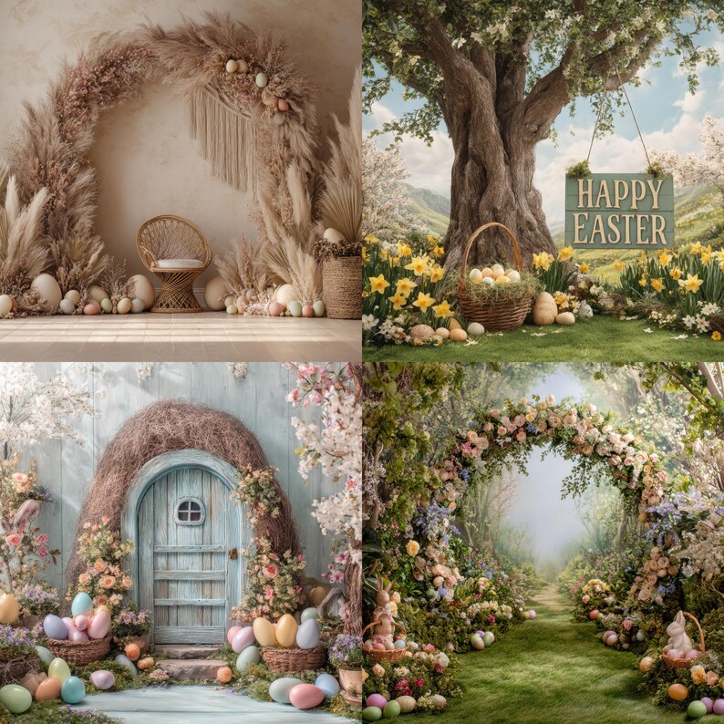 855+ Mega Bundle Easter Digital Backdrops | Spring Holiday Photography ...