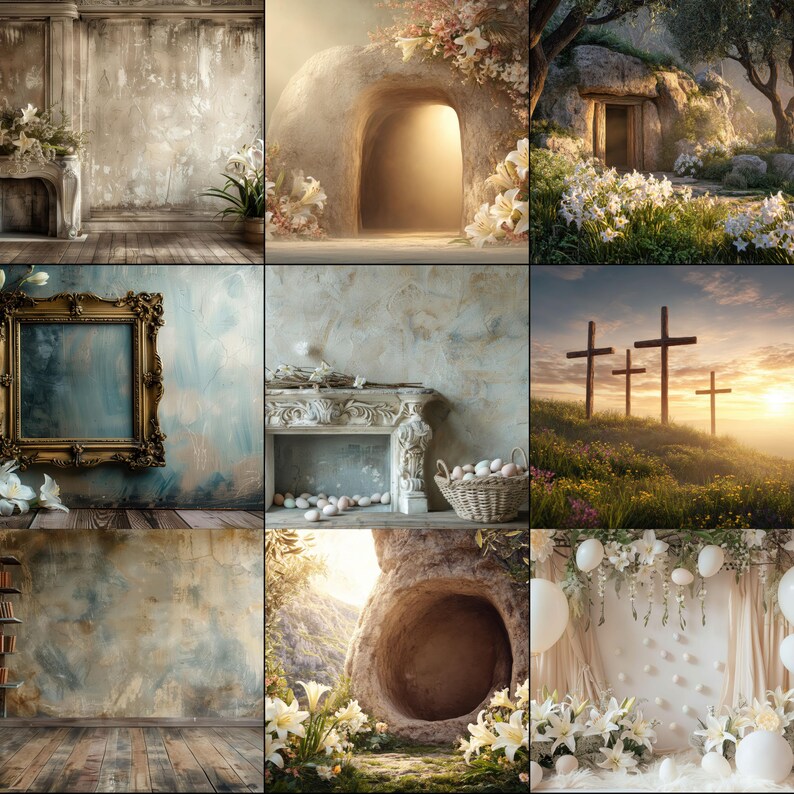 855+ Mega Bundle Easter Digital Backdrops | Spring Holiday Photography ...