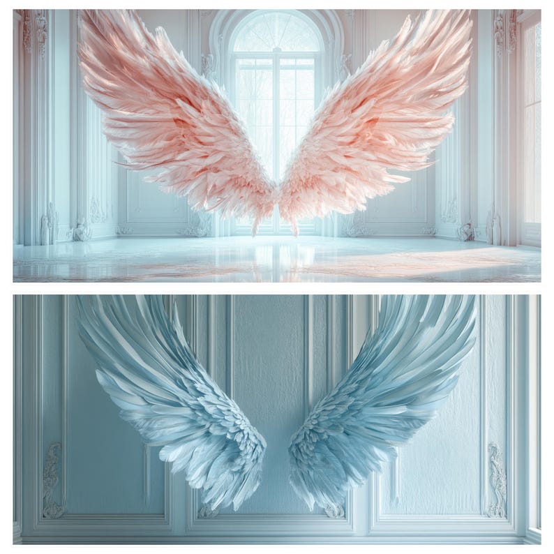 16 Angel Wings Backdrops, Digital Backgrounds, Maternity Backdrop Angel ...