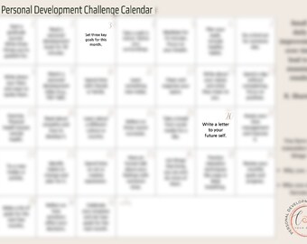 28 Day Personal Development Challenge, Digital Self-growth Guide, Daily ...