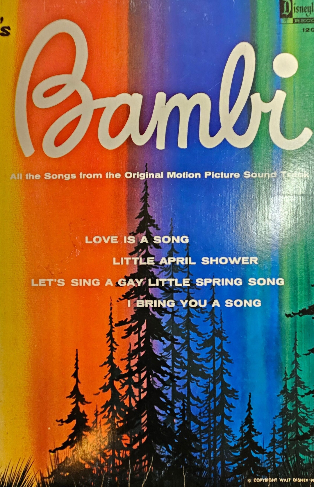 Disney's Bambi RARE Vintage Orginal Vinyl Record - Etsy