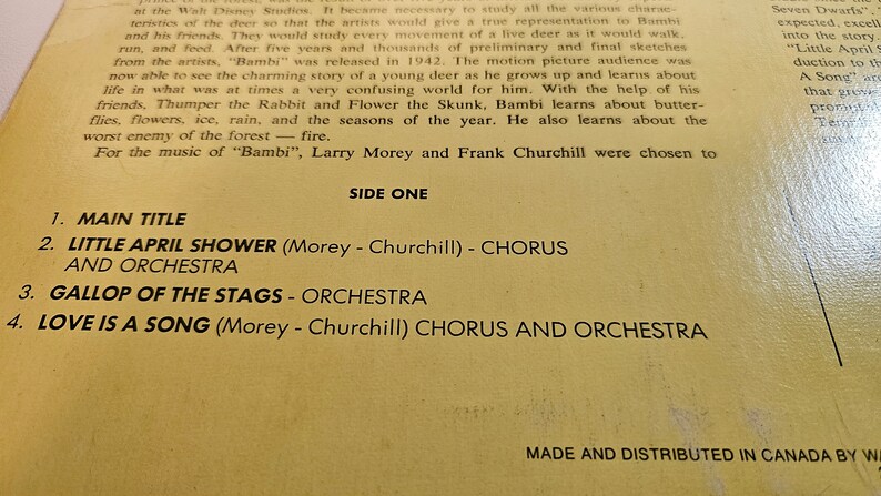 Disney's Bambi RARE Vintage Orginal Vinyl Record - Etsy